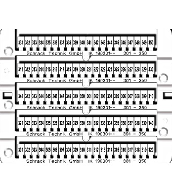 Označna pločica 301-350 (100 brojeva=svaki broj x 2)