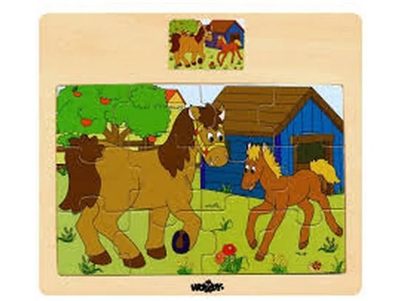 Woody Puzzle 6 motiva, pakovanje od 12 komada 93010