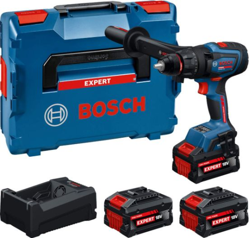 Bosch EXPERT EXSR18V-150 akumulatorska bušilica - odvrtač, 18V, sa 2x8Ah baterije, 1x5.5Ah baterijom i punjačem