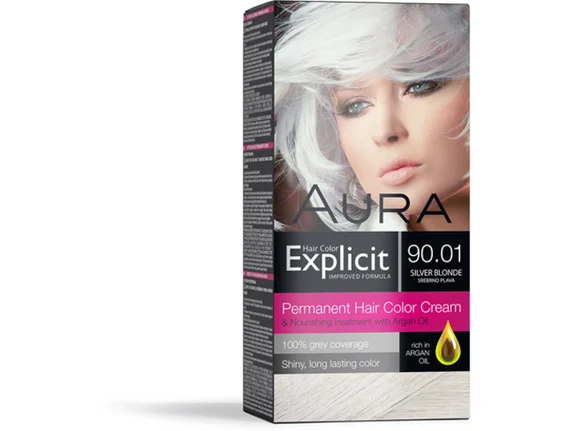 Explicit Boja za kosu 90.01 New srebrno plava