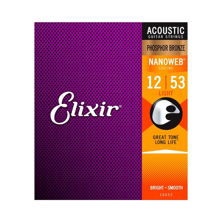 Elixir 16052 NanowebŽice za akustičnu gitaru 012-053
