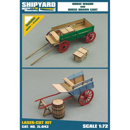 ShipYard ZL043 Horse Wagon And Horse Drawn Cart