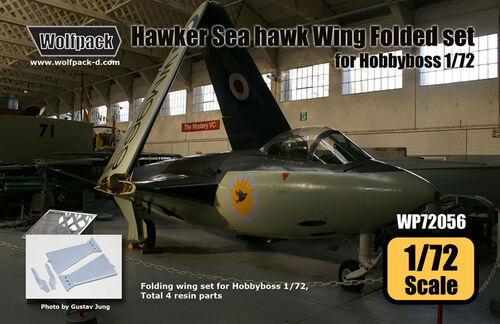Wolfpack Design WP72056 Hawker Sea Hawk - Wing Folded Set (for Hobby Boss Kits)