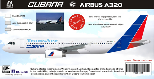 8aDecs 7909-404-200 Airbus A320 - Cubana