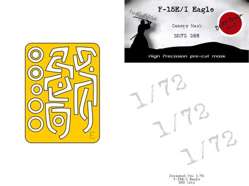 NEW! DEAD Design Models NM72268 Boeing F-15 E/I Eagle - Canopy Mask (for GWH Kits)