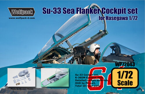Wolfpack Design WP72043 Sukhoi Su-33 Sea Flanker - Cockpit Set (for Hasegawa Kits)