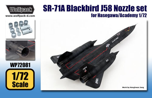 NEW! Wolfpack Design WP72081 Lockheed SR-71 Blackbird - J58 Engine Nozzle Set (for Hasegawa and Academy Kits)