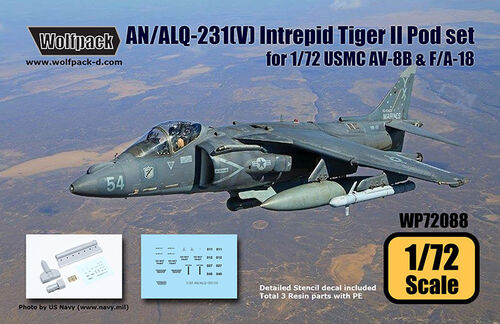 Wolfpack Design WP72088 AV-8 B and F/A-18 (USMC) - AN/ALQ-231 Intrepid Tiger II Pod Set