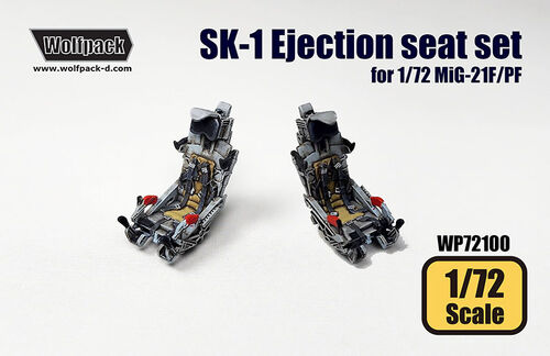NEW! Wolfpack Design WP72100 MiG-21 F/PF - SK-1 Ejection Seat Set (for Revell and Eduard Kits)