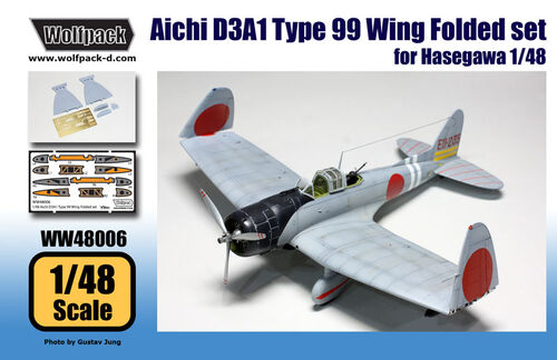 NEW! Wolfpack Design WW48006 Aichi D3A1 Type 99 - Wing Folded Set (for Hasegawa Kits)