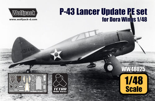 NEW! Wolfpack Design WW48025 Republic P-43 Lancer - Update PE Set (for Dora Wings Kits)