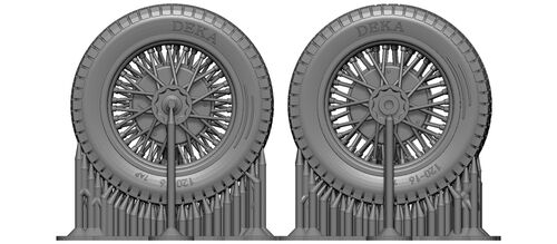 NEW! BSK Model W35001 Zundapp KS750 - 3D-Printed Wheel Set (for Academy Kits)