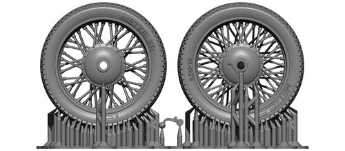 NEW! BSK Model W35002 Zundapp KS600 - 3D-Printed Wheel Set (for Tamiya Kits)
