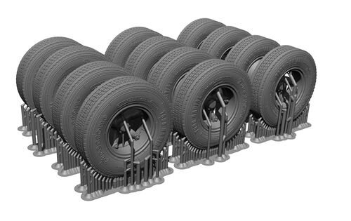 NEW! BSK Model W35003 M915 Truck - 3D-Printed Wheel Set with Trailer Wheels