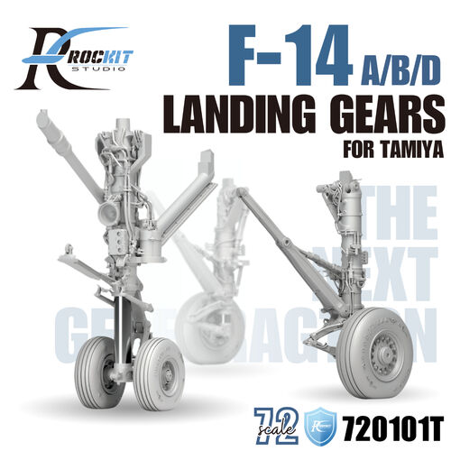 NEW! ROCKIT Studio 720101T Grumman F-14 A/B/D Tomcat - 3D-Printed Landing Gears (for Tamiya Kits)
