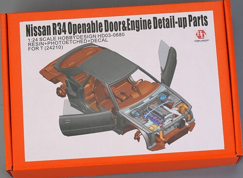 Hobby design HD03-0680 Nissan Skyline R34 - Openable Door & Engine (for Tamiya 24210 Kit)