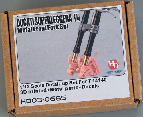 Hobby design HD03-0665 Ducati Superleggera V4 - Metal Front Fork Set (for Tamiya 14140 Kit)