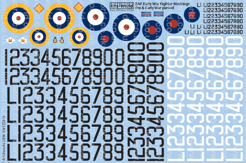 Kits World 172213 Pre and Early WWII RAF Serial and Cocarde Markings (1938 - 1940)