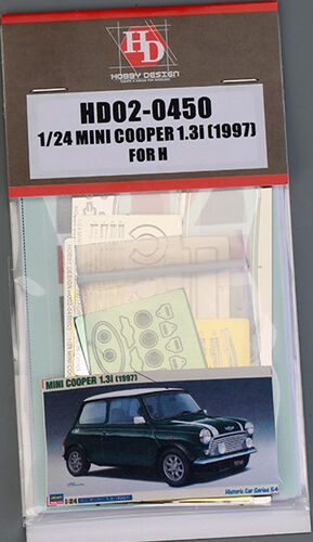 Hobby design HD02-0450 Mini Cooper 1.3i (1997) - Detail Up PE Set (for Hasegawa Kits)