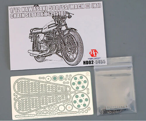 Hobby design HD02-0455 Kawasaki 500 / SS /Mach - Chain Set (for Hasegawa 21510 Kit)