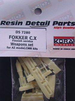 Kora Models DS7280 Fokker C.X Finnish - Weapons set
