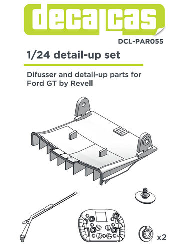 Decalcas PAR055 Ford GT 2017 - Difusser and Detail Parts (for Revell Kits)