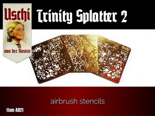 USCHI VAN DER ROSTEN 4021 Trinity Splatter No. 2 Airbrush Stencils