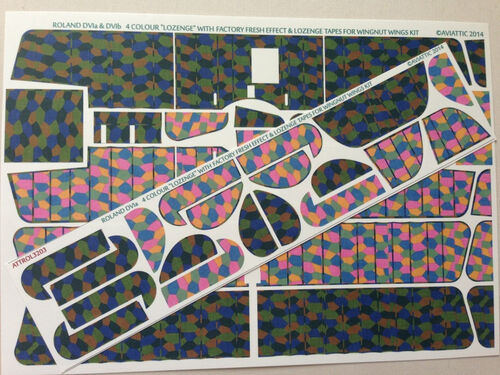 Aviattic ATT32119 Roland D.VIa - 4 colour 'lozenge' with factory fresh effect and lozenge tapes (for Wingnut Wings kits)