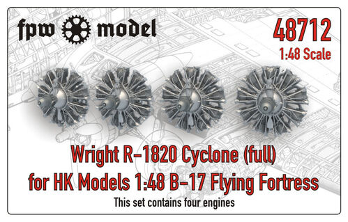 FPW Model 48712 Wright R-1820 (full) for HK Models B-17 Flying Fortress