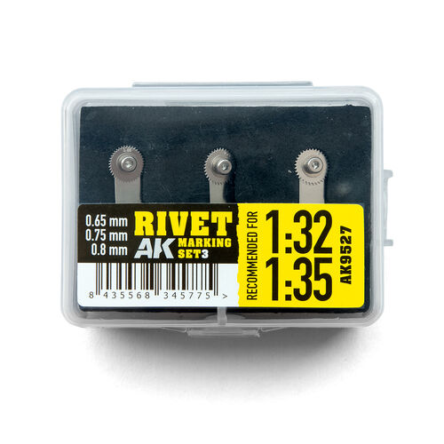 AK-Interactive 9527 Rivet Marking Set 3 (Recommended for 1/32 and 1/35 Scale)