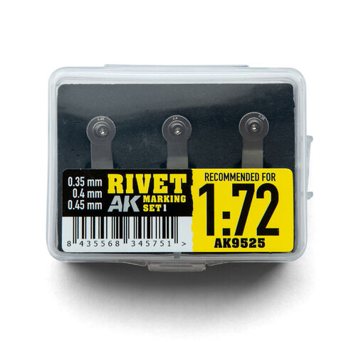 NEW! AK-Interactive 9525 Rivet Marking Set 1 (Recommended for 1/72 Scale)