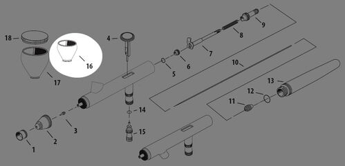 Iwata Medea 200763 Iwata zbiorniczek 1/10oz (3ml) do CN N0701