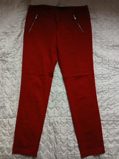 Zara bordo/tamno crvene pantalone, M
