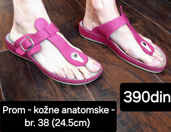 Prom japanke kožne anatomske roze br. 38