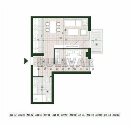 Dvosoban stan u luksuznom stambeno-poslovnom kompl