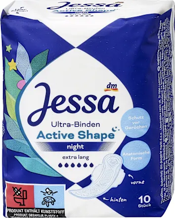 Jessa
Active Shape Ultra higijenski noćni ulošci - ekstra dugi, 10 kom