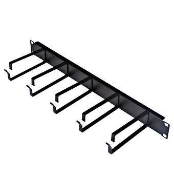 19" Panel za ranž. kablova,5 met. prstenova-130mm,1U, crn