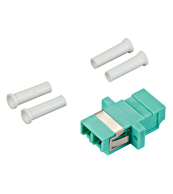 FO Adapter LCdx OM3,sa boč.prirubnicom,aqua,CLASSIC
LC/UPC duplex,sa bočnom prirubnicom