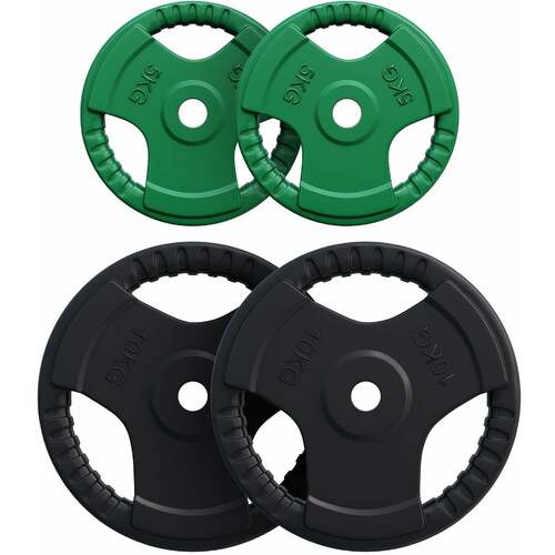 GORILLA SPORTS Set gumiranih tegova (2x5 kg i 2x10 kg)