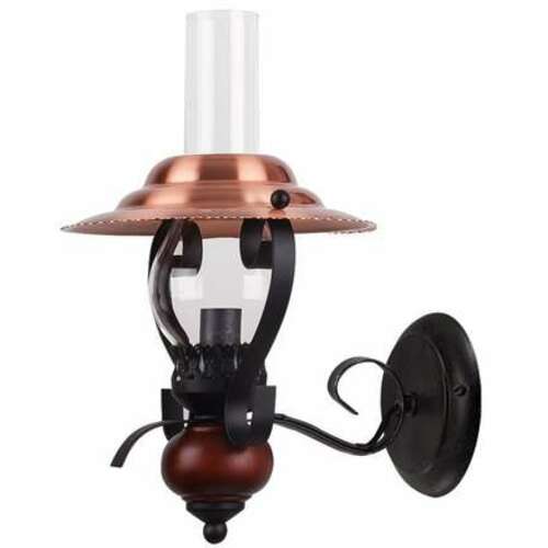 RABALUX Enna zidna lampa E14 40W crno-bakar