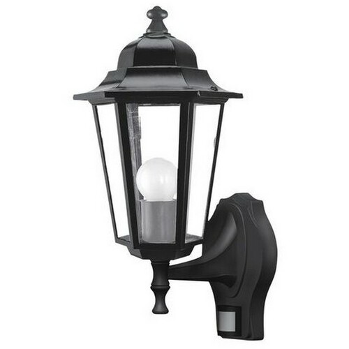 RABALUX Velence spoljna zidna lampa 60W crno IP43 senzor