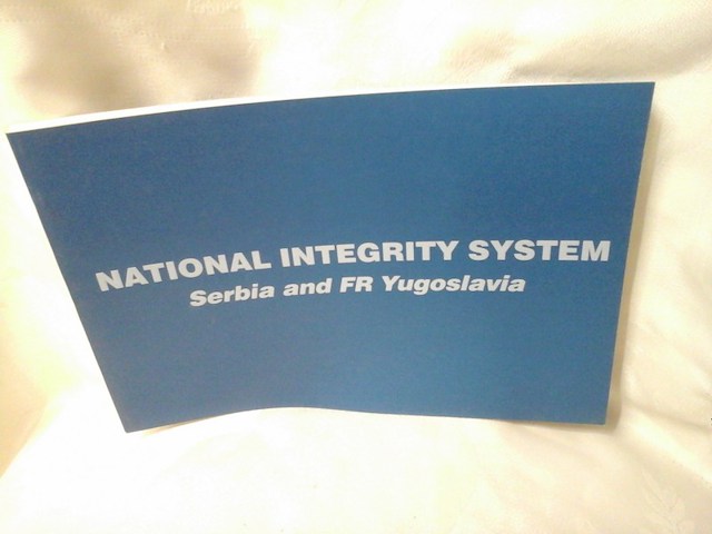 National integrity system Serbia and Fr Yugoslavia