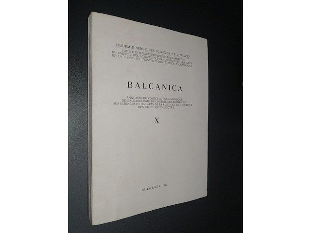 BALCANICA X/1979