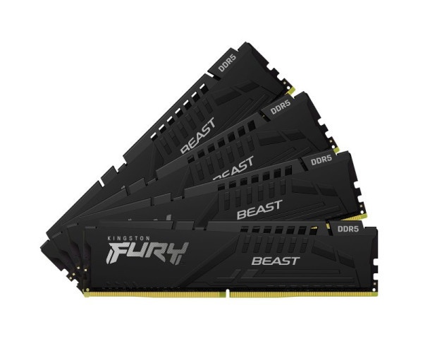 RAM DIMM DDR5 128GB (4x32) 5600MHz Kingston Fury Beast KF556C40BBK4-128