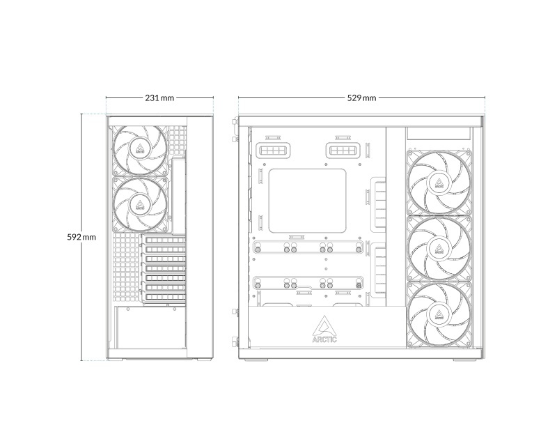 ARCTIC Xtender gaming kućište belo ACPCC00014A