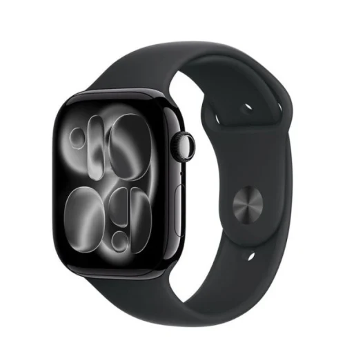 Apple Watch S11 GPS 42mm Jet Black Aluminium Case with Black Sport Band - S/M meqt4rk/a