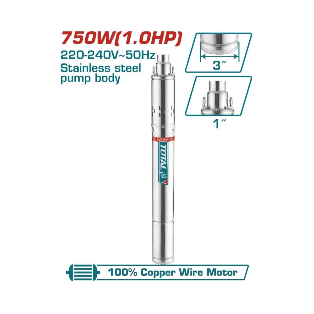 TOTAL Dubinska pumpa,snaga 750W,izbacaj 103m,Ø3" TSWP7501ID EK000800994
