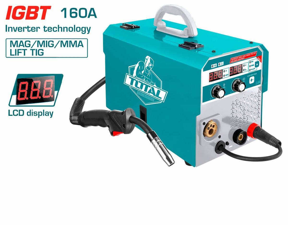 TOTAL Inverterski MAG/MIG/MMA/TIG Lift aparat za zavarivanje 160A TMGT16058ID EK000800963