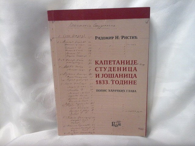 Kapetanije Studenica i Jošanica 1833 g popis haračkih
