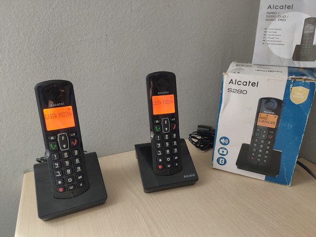 Alcatel bezicni telefon sa 2 slusalice S280,Kao Nov.